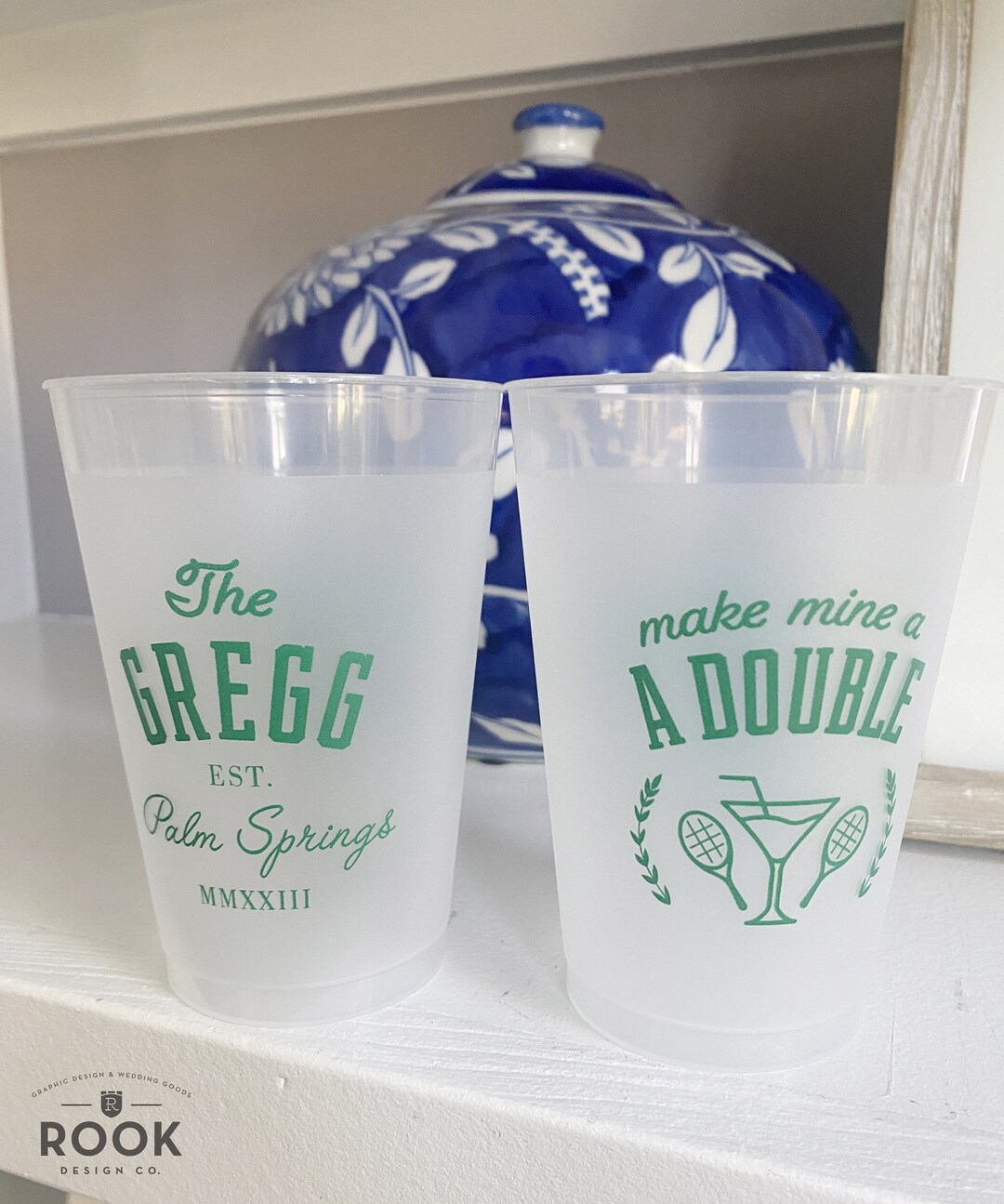 Make Mine a Double Plastic Party Cup, Country Club, Tennis Theme Cup ...