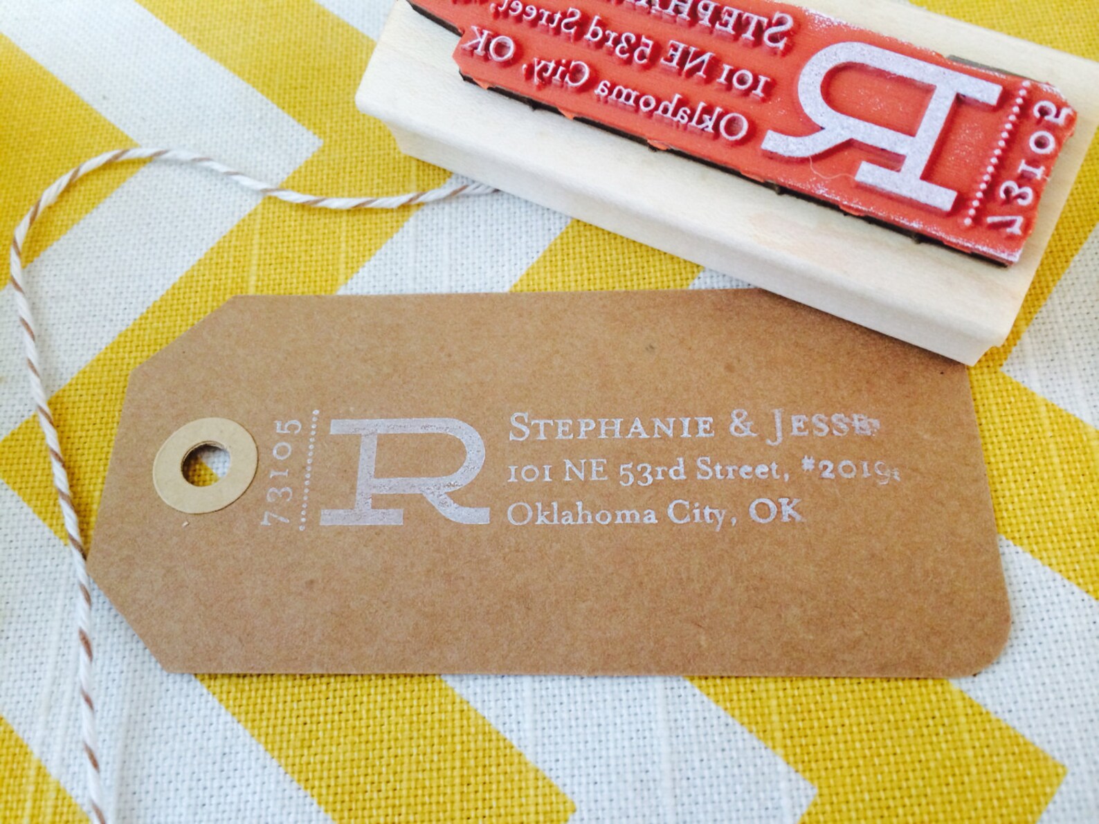 Monogram Address Stamp Large Letter Address Stamp 3 X | Etsy