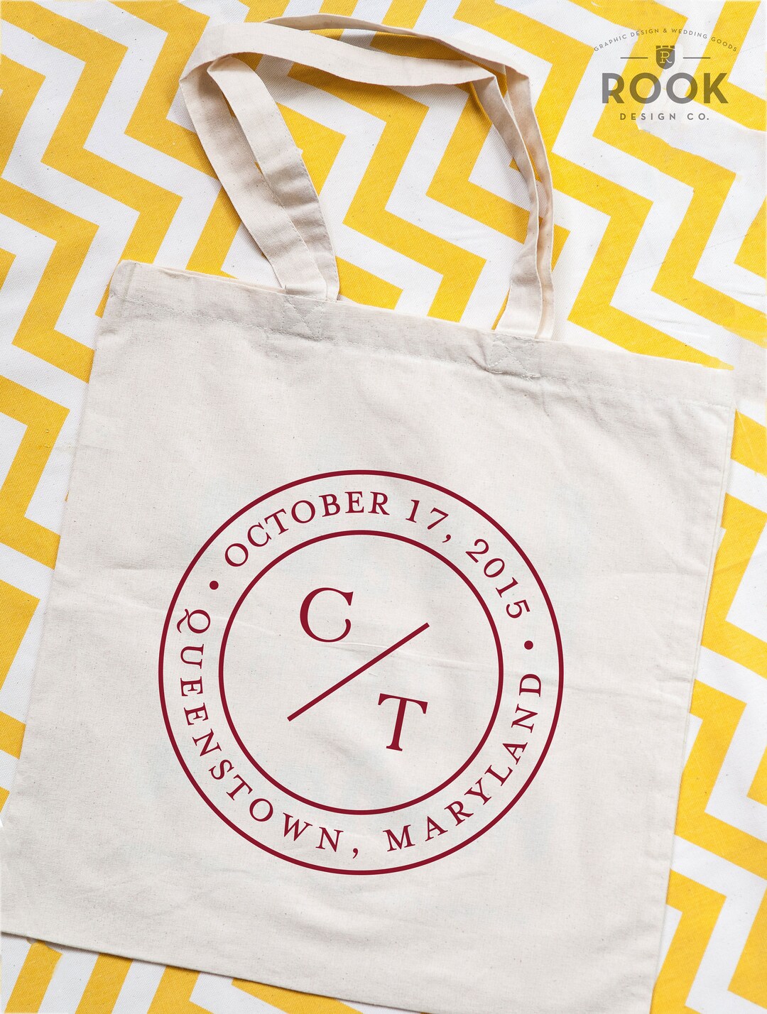 Custom Circle Monogram Wedding Tote Bag: Bridal Party Gift - Etsy