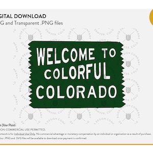 Colorful Colorado Sign: Printable Artwork Design (SVG, PNG Digital ...