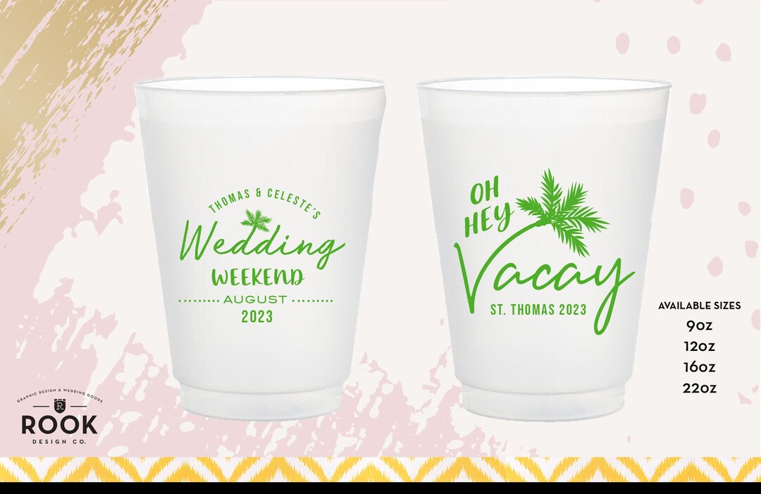Custom Vacation Party Cups: Funny Beach Trip Souvenir - Etsy