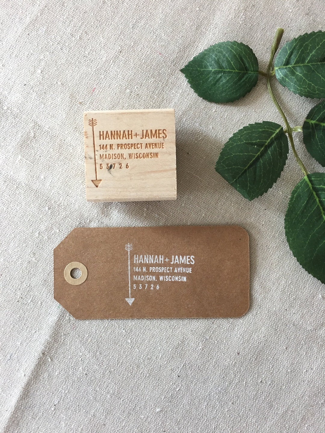 Custom Address Stamp With Arrow: 2x2