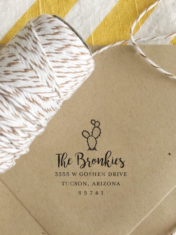 Saguaro Cactus Address Stamp Arizona Address Stamp Cactus - Etsy