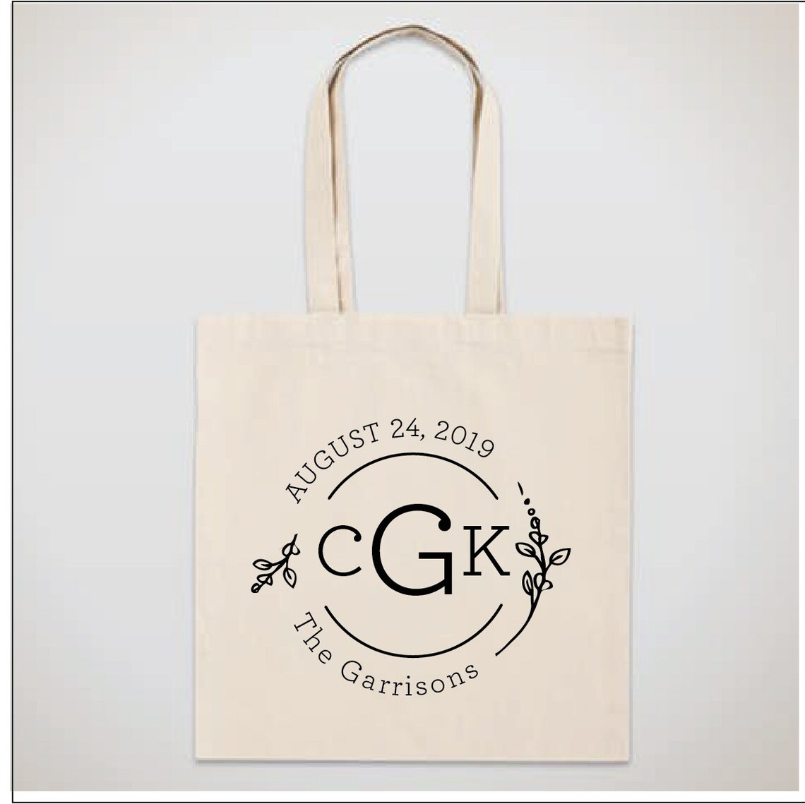 Monogram wedding tote bag wedding keepsake bag wedding hotel | Etsy