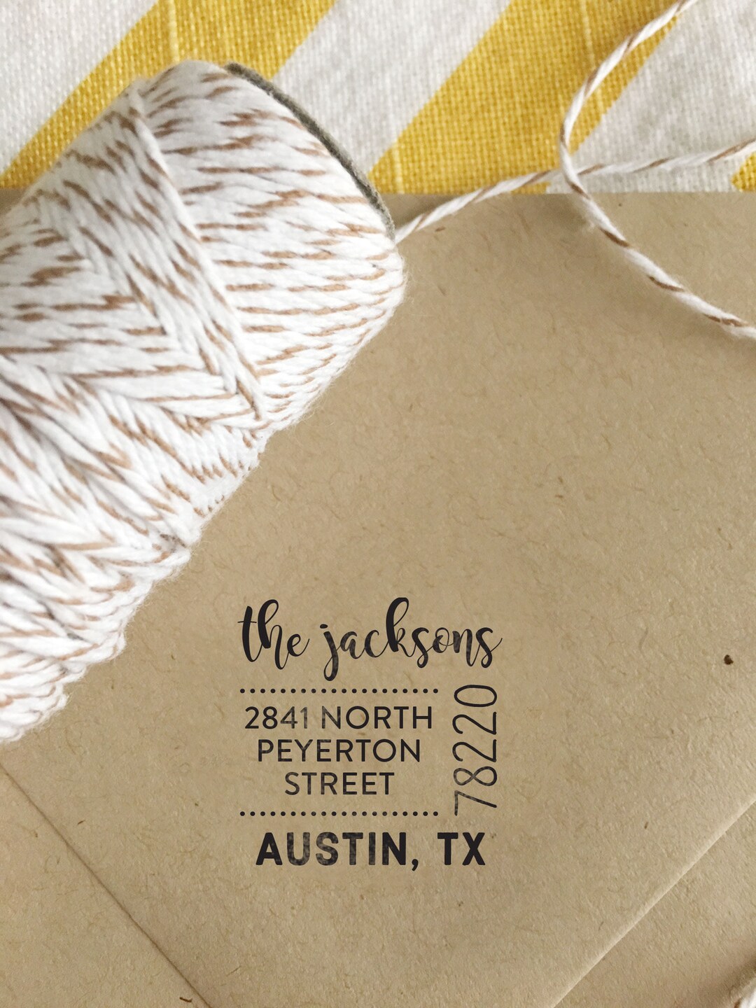 Modern Calligraphy Address Stamp: Personalized Rubber Stamp - Etsy