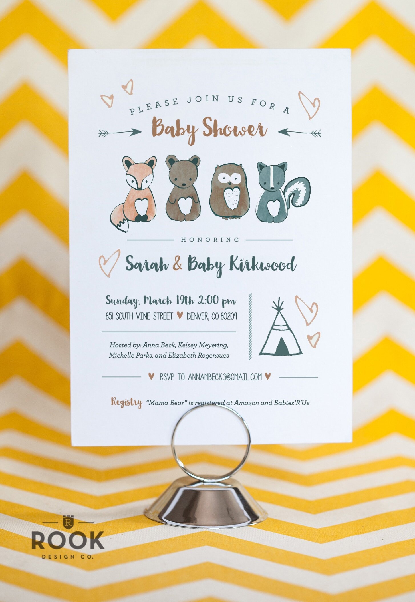 Woodlands Baby Shower Invite, Nature Theme Baby Decor, Woodlands ...