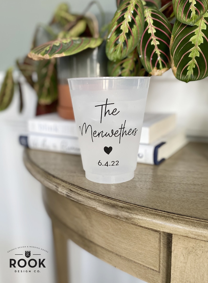 Personalized Wedding Cups: Styled Script Party Decor, 16 Oz - Etsy
