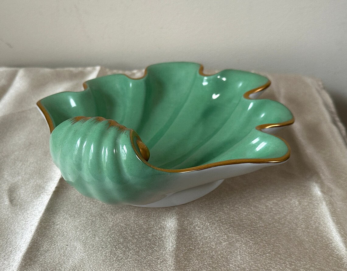 Vintage Herend Art Nouveau Shell Dish - Extremely Rare, Mint Condition ...