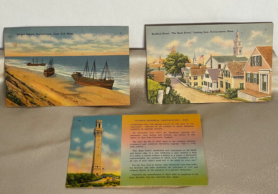 3 Vintage Provincetown Postcards Plus 2 Bonus Postcards of Cape Cod - Etsy