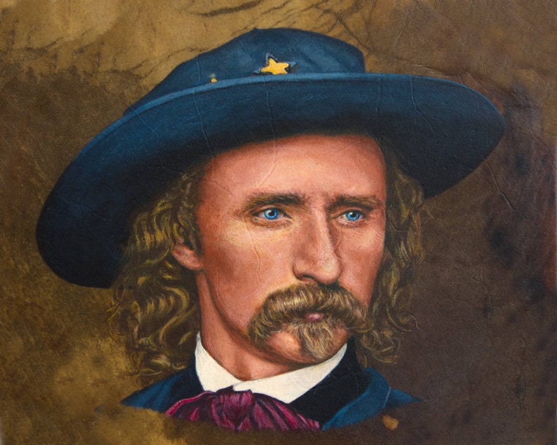Acrylic Painting Fine Art Giclee Print, GENERAL CUSTER, 10x8 - Etsy