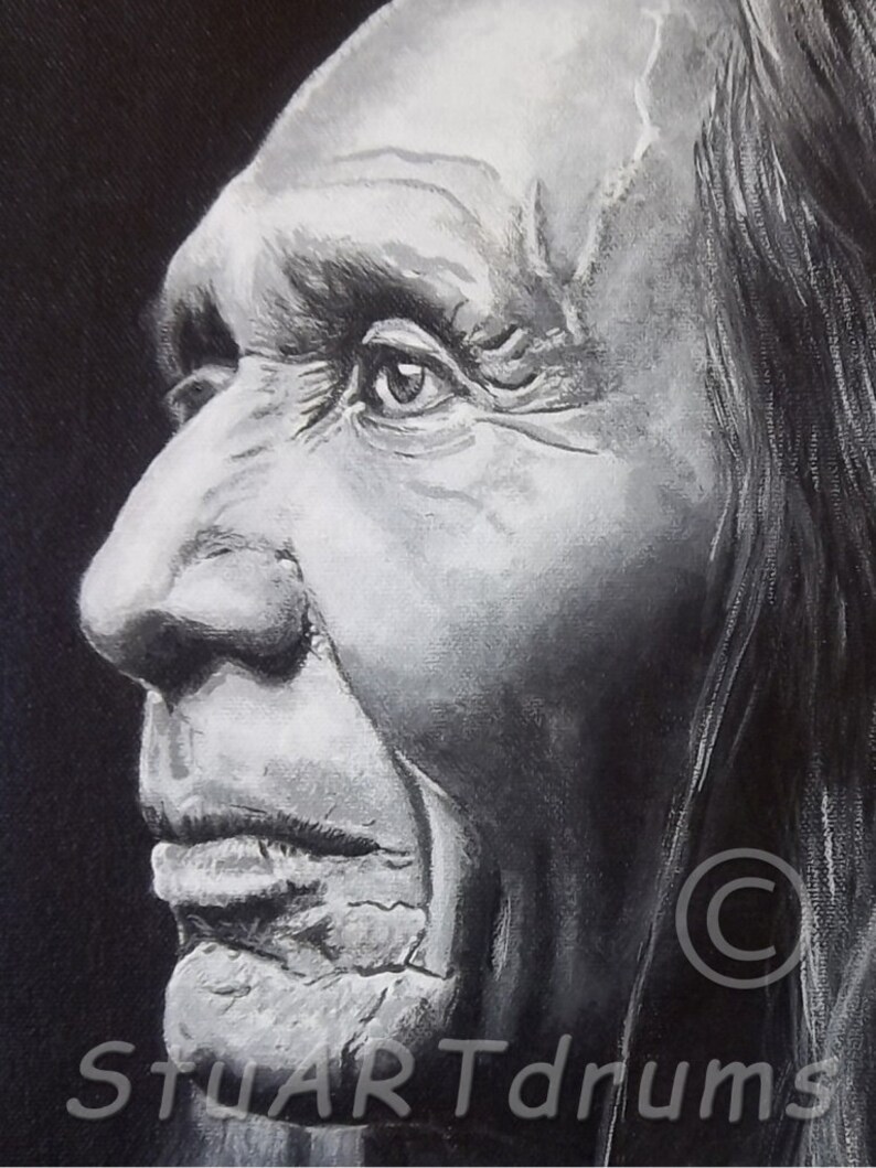 Acrylic Painting Fine Art Giclee Print, Matted, NEZ PERCE INDIAN - Etsy
