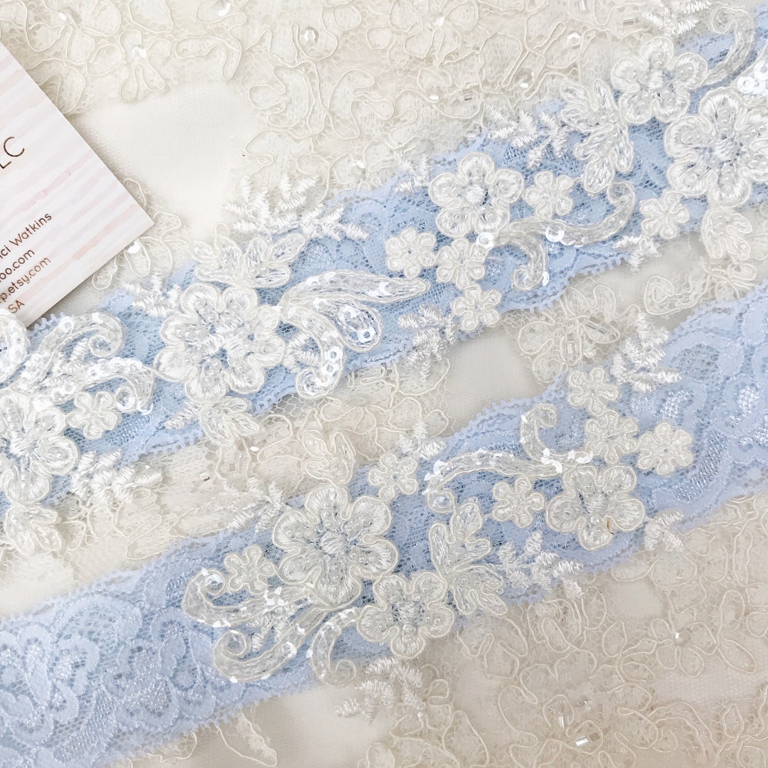 Light Blue Wedding Garter Set, No Slip Grip Garter Toss Keepsake ...