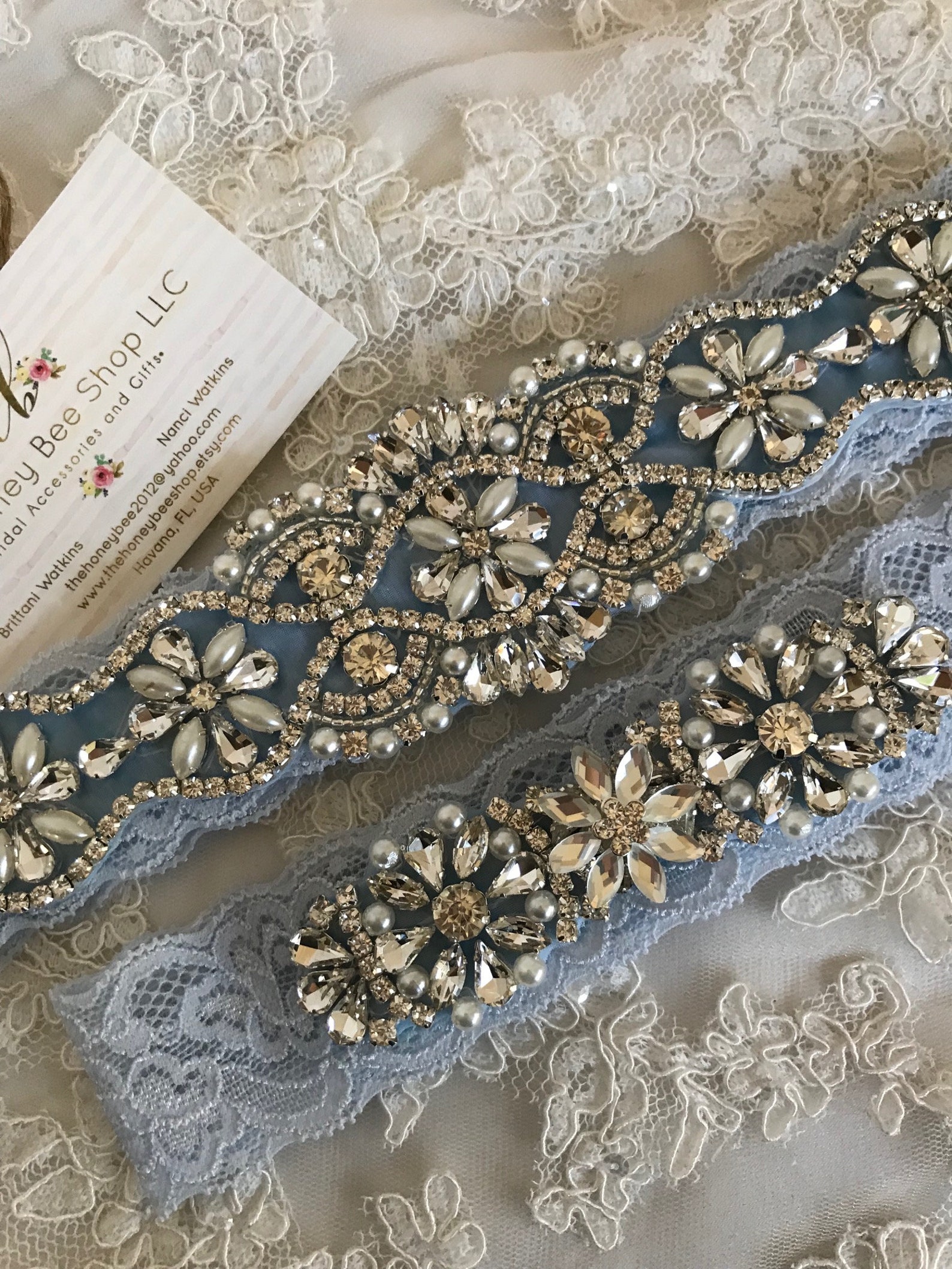 Ivory wedding garter set no slip grip garter toss and | Etsy