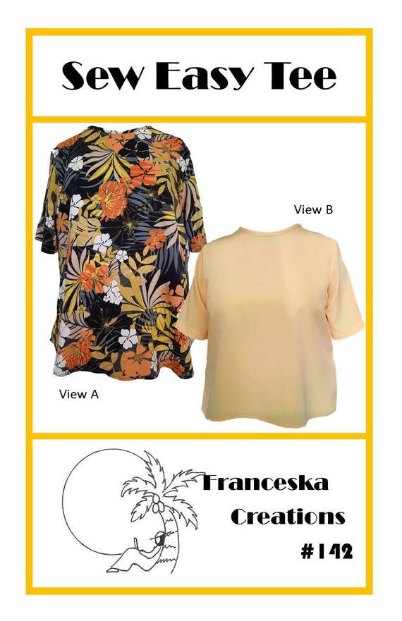 142 Sew Easy Tee Pattern - Etsy