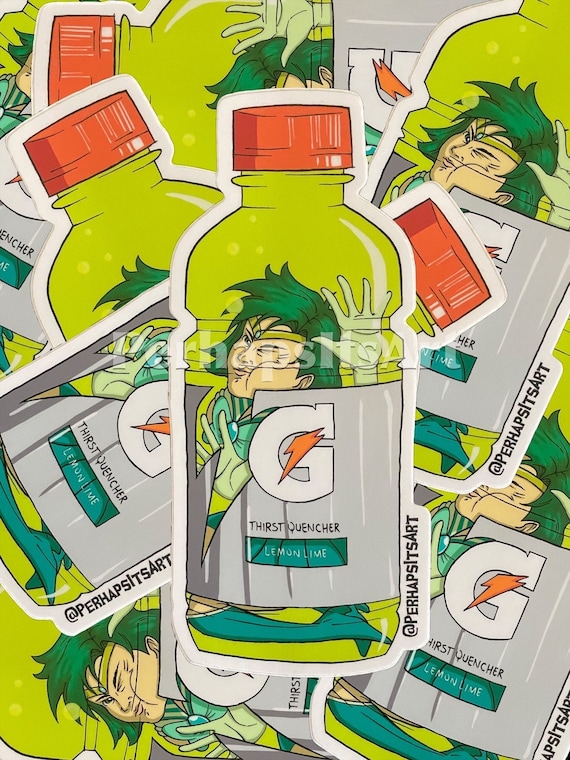 Cartoon Drinking Gatorade