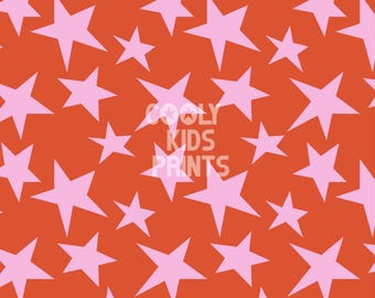 Hand-drawn Star Pattern - Seamless Repeat Design for Fabric, Wallpaper ...