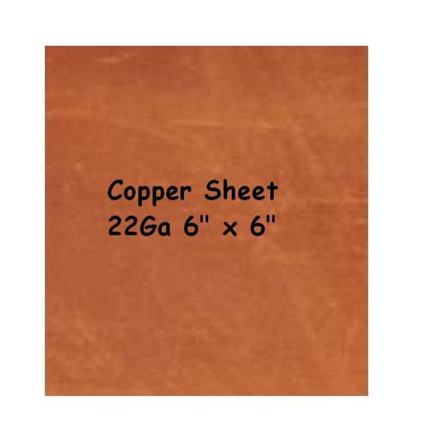 6x6 Copper Sheet - Etsy