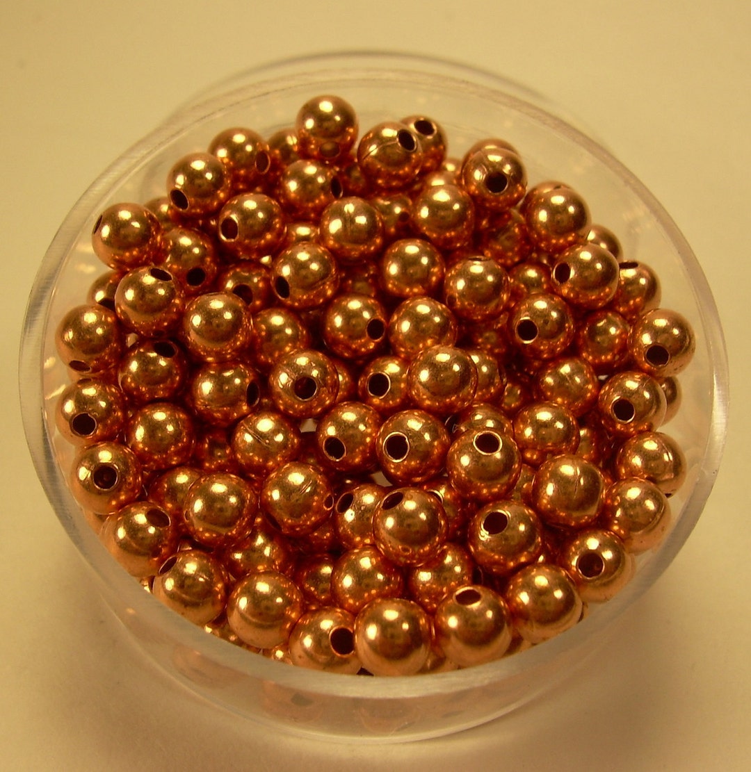 4 Mm 100 Pcs. Round COPPER SMOOTH BEADS (genuine Solid Copper) - Etsy