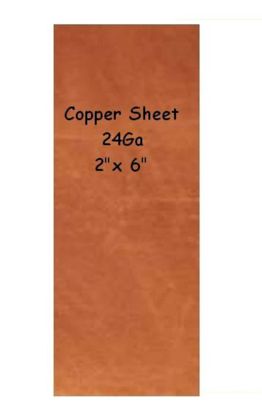 Solid Copper Craft Sheet 24ga 2" X 6" Soft - Etsy