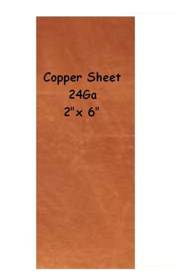 Solid Copper Craft Sheet 24ga 2 X 6 Soft - Etsy