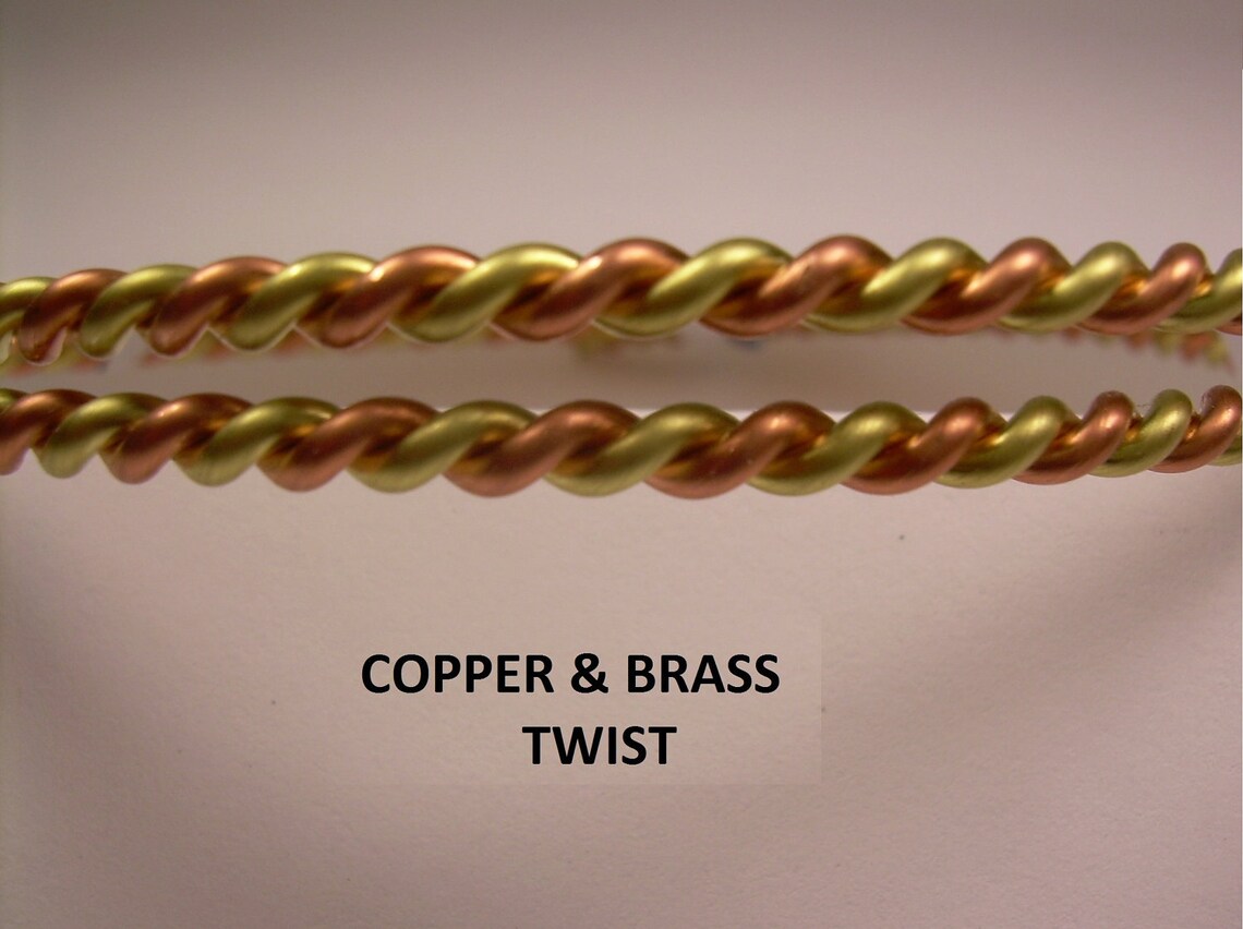 16ga 5ft. Copper and Brass Twisted Fancy Wire Made in USA | Etsy