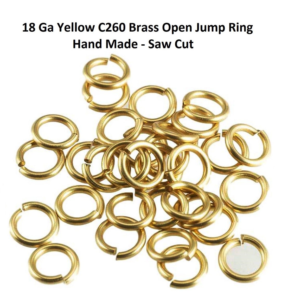 18 Ga Yellow Brass Round Open Jump Ring Saw Cut (pack of 1 Oz) Choose ...
