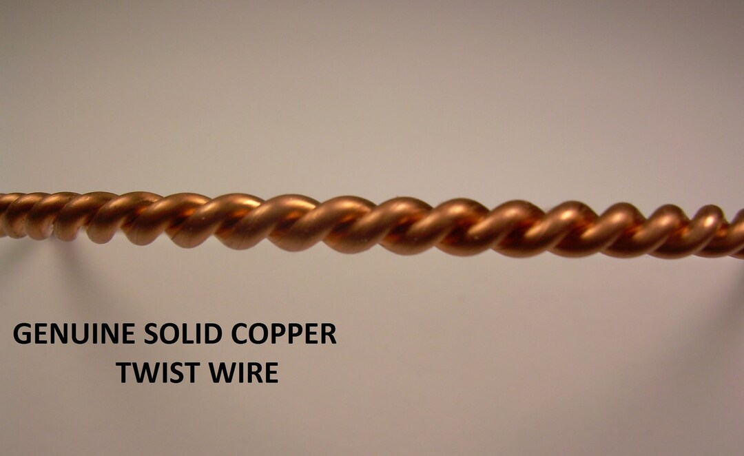 14ga 5ft. Solid Copper Twisted Fancy Wire Made in USA (genuine Solid ...