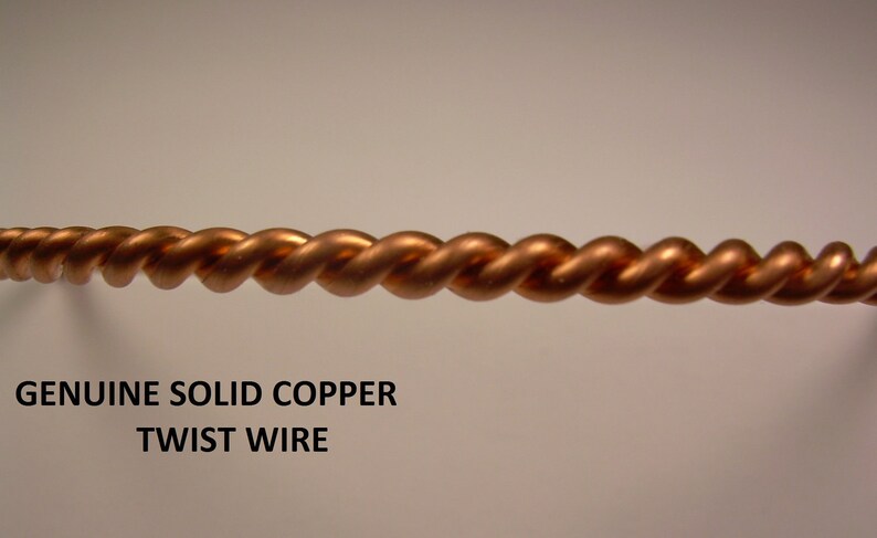 14Ga 5Ft. Solid Copper Twisted Fancy Wire Made In USA | Etsy