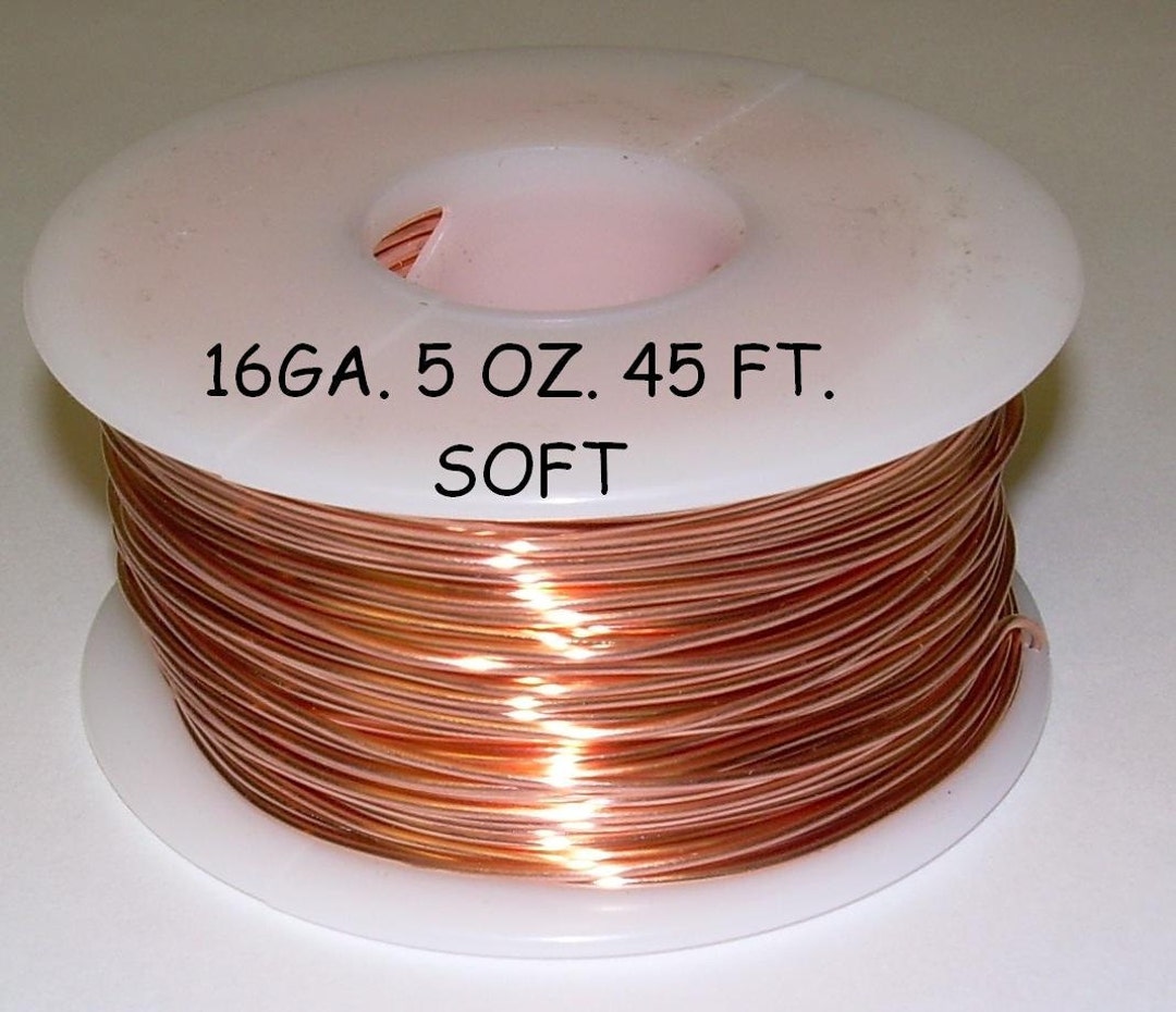 16 Ga 5 OZ. 45 Ft. Solid Copper Wire Dead Soft Genuine Bright Copper on ...