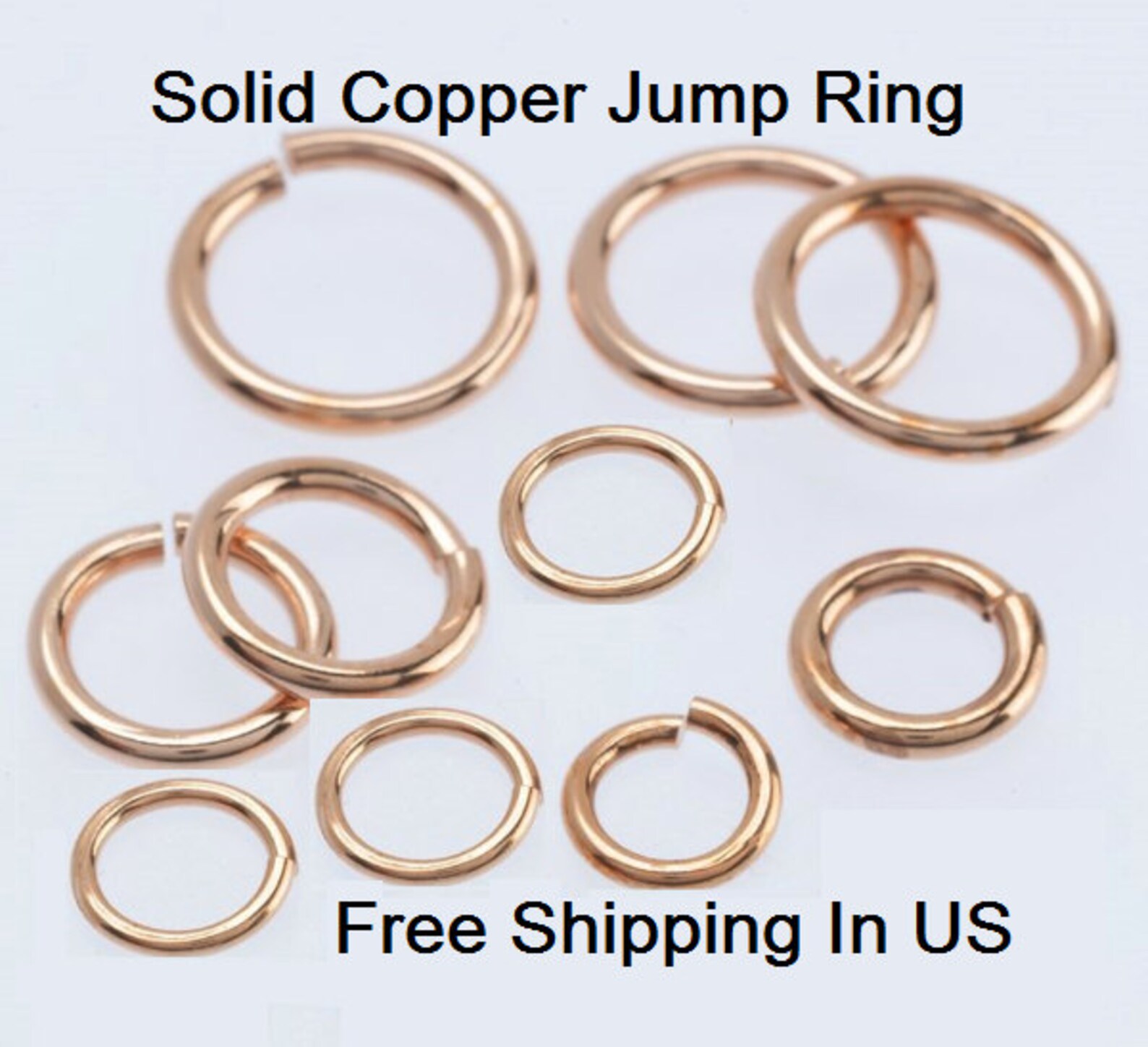 18 Ga Solid Copper Round Open Jump Ring (SAW-CUT) See Variations - Etsy
