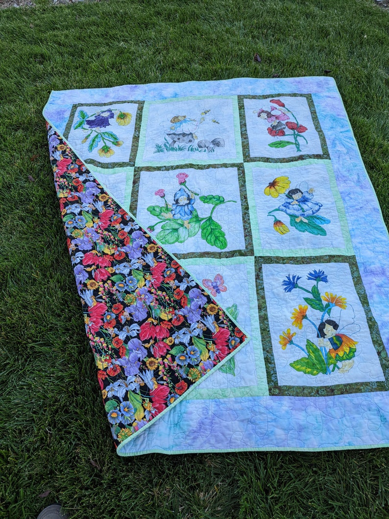 Adorable Fairy Quilt Colorful & Two Sided - Etsy