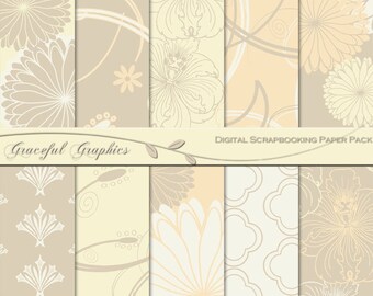 Tan Scrapbook Paper | Etsy