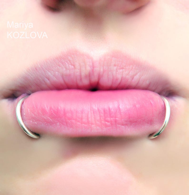 16ga 10mm Fake Lip Piercing Snake Bites/11mm/12mm/9mm Two | Etsy