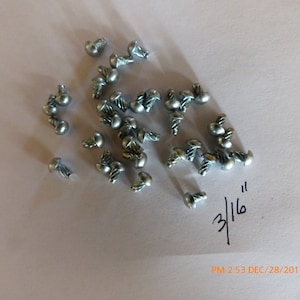 100 - Rivet - #4 - 3/16" - Spiral U-drive Cadmium Rivets - Steel Rivet ...