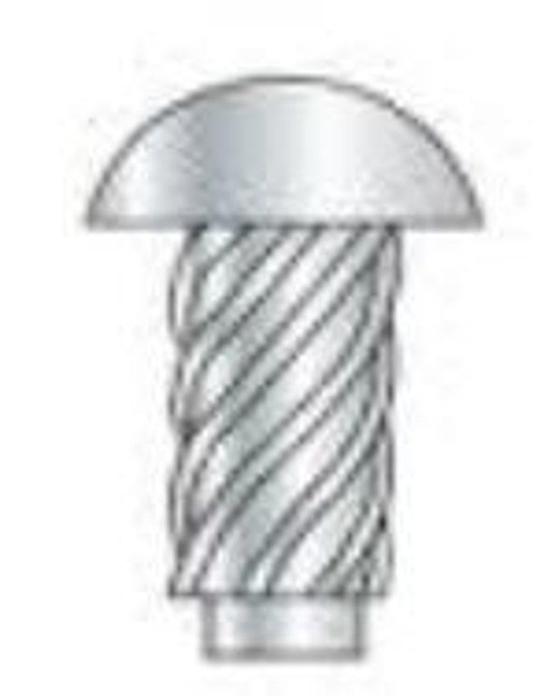 100 - Rivet - #4 - 3/16" - Spiral U-drive Cadmium Rivets - Steel Rivet ...