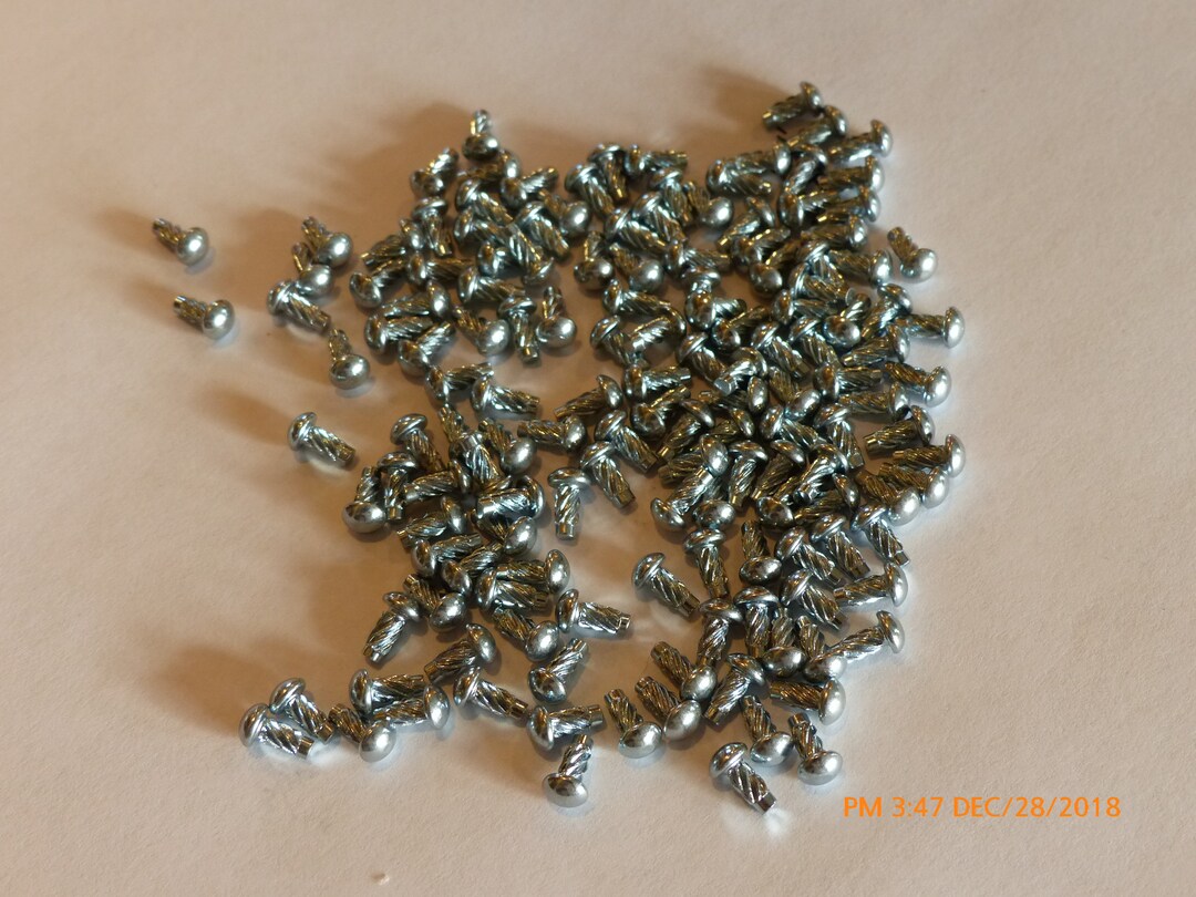 50 - Rivet - #4 - 1/4" - Spiral U-drive Cadmium Rivets - Steel Rivet ...