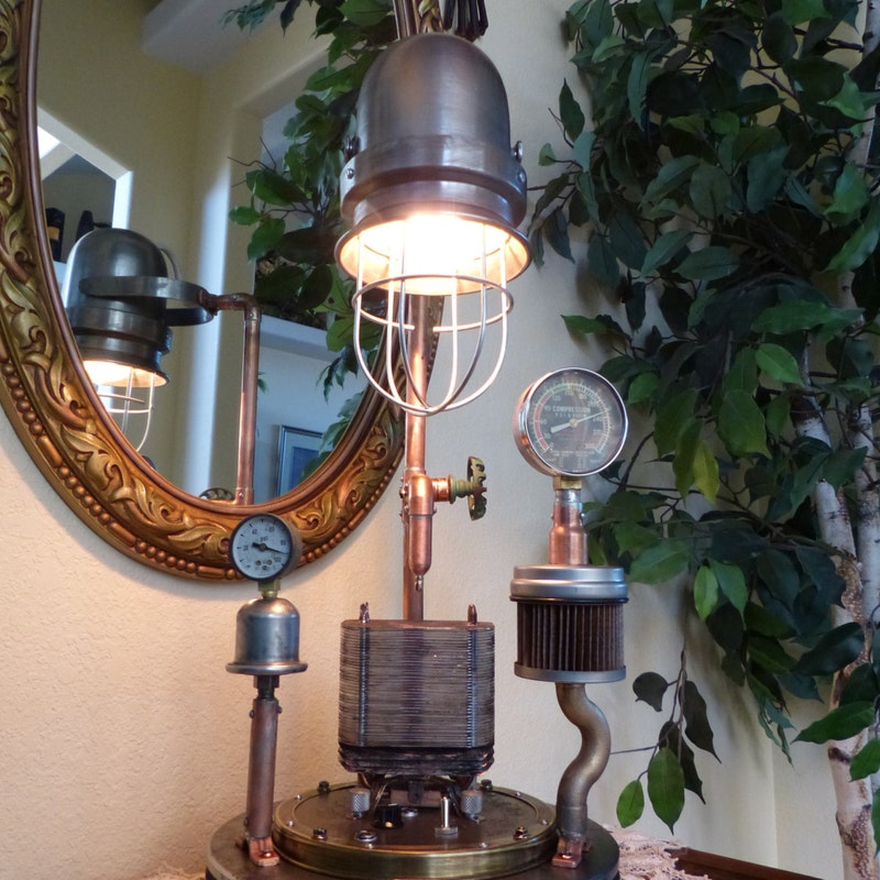 Steam Punk Lamp - Etsy