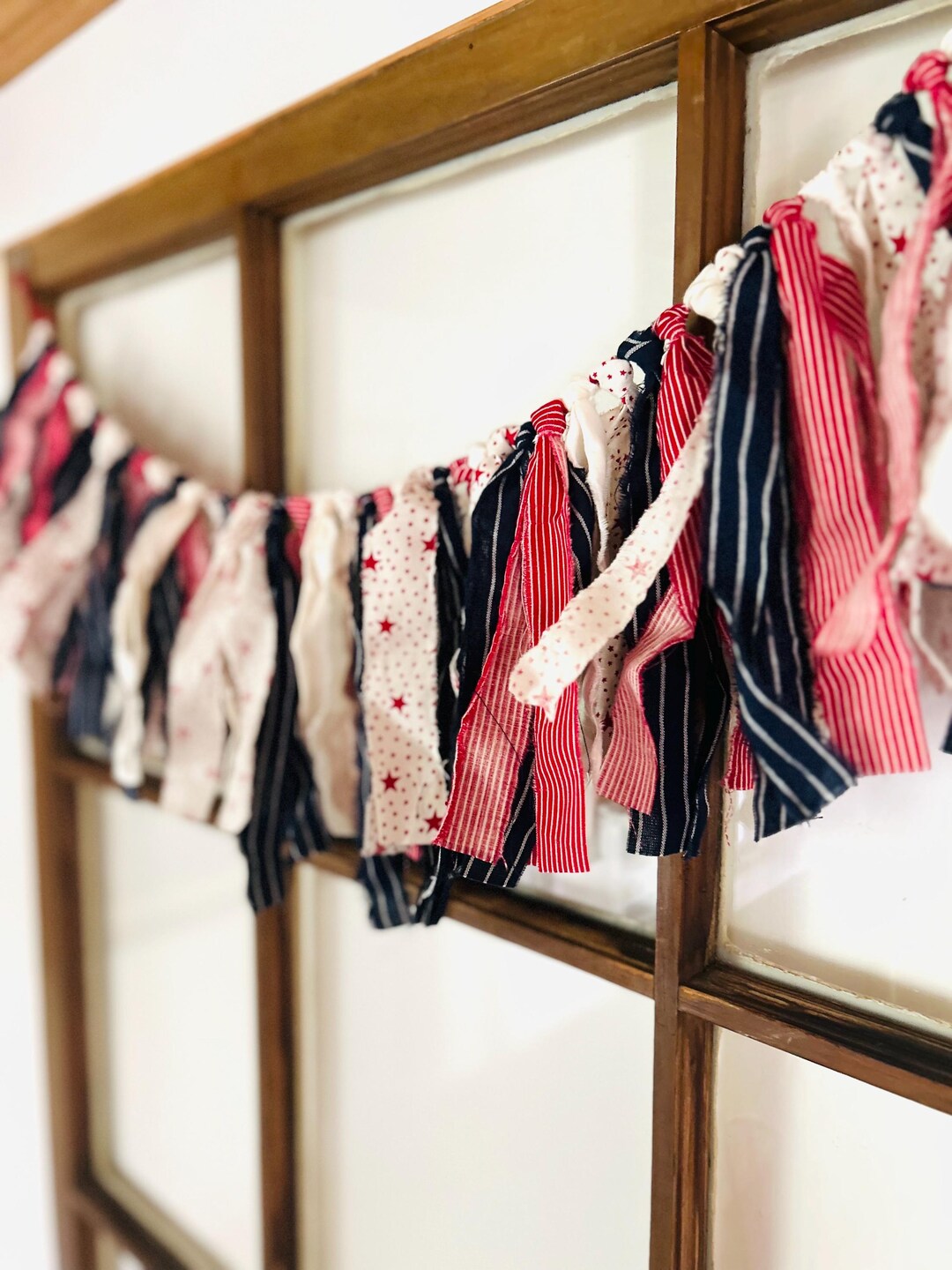 Patriotic Garland, American Flag Swag,american Flag Garland, Fabric ...