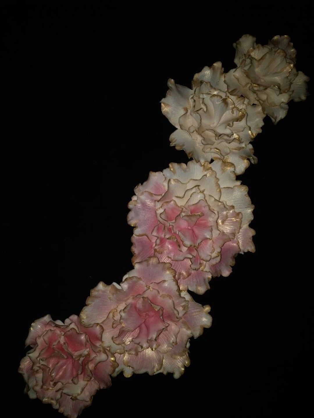 5 Edible RUFFLE Flower / Any Color / Cake Decoration / Sugar Flowers ...