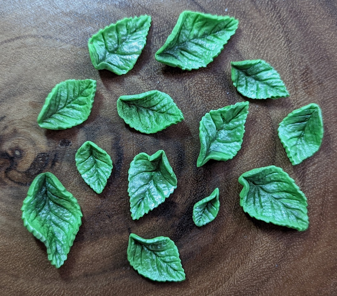 Tiny Dainty Gum Paste Leaves / Edible Cake Decorations - Etsy