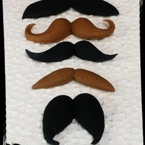 24 Edible MUSTACHE Gum Paste/fondant /any Color(s)/moustache Cake or ...
