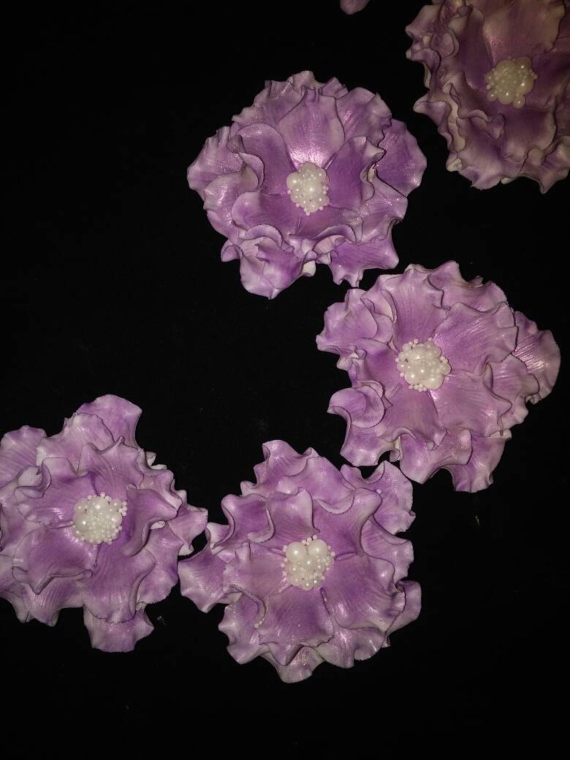 6 Edible 3 RUFFLE Flower / Any Color / Cake Decoration / - Etsy