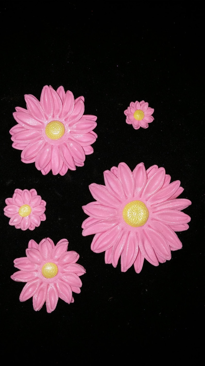 36 Edible DAISY DAISIES / Gum Paste / Variety Size / Fondant | Etsy