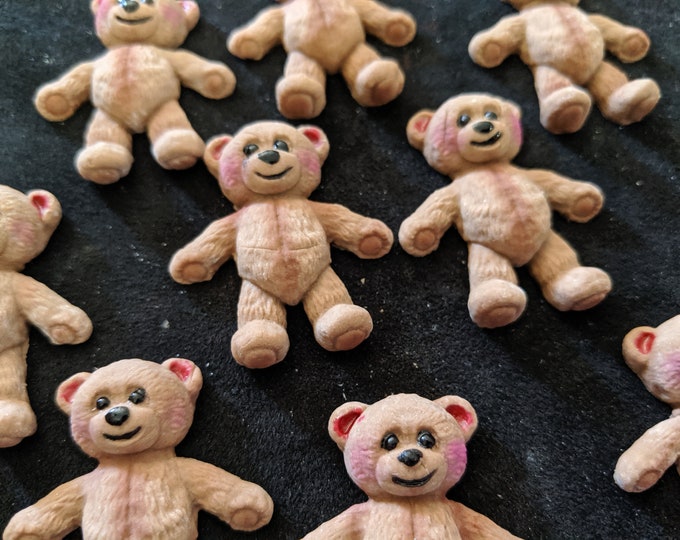Edible TEDDY BEARS /teddy Bears / Any Color / Gum Paste / - Etsy