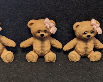 Edible TEDDY BEARS /teddy Bears / Any Color / Gum Paste / | Etsy