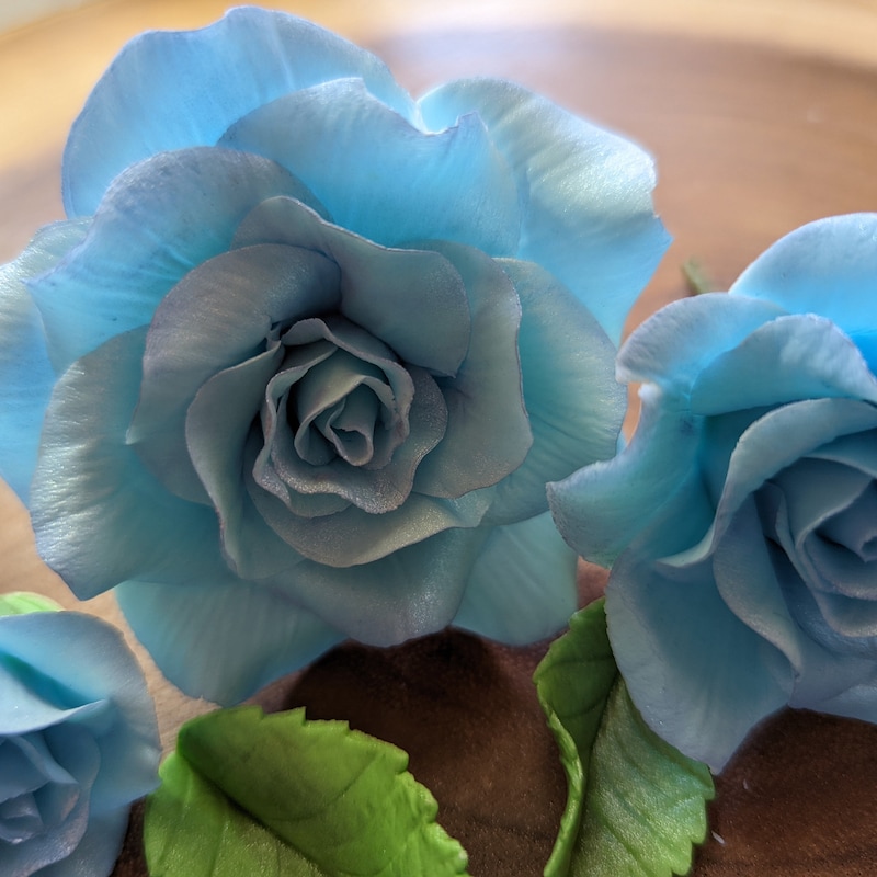 Sky Blue Cake Flowers - Etsy
