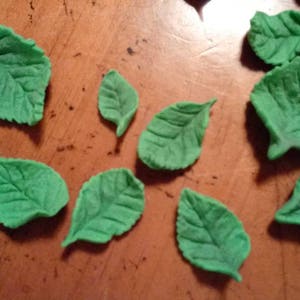 24 Dainty Gum Paste Leaves / Edible Cake Decorations - Etsy