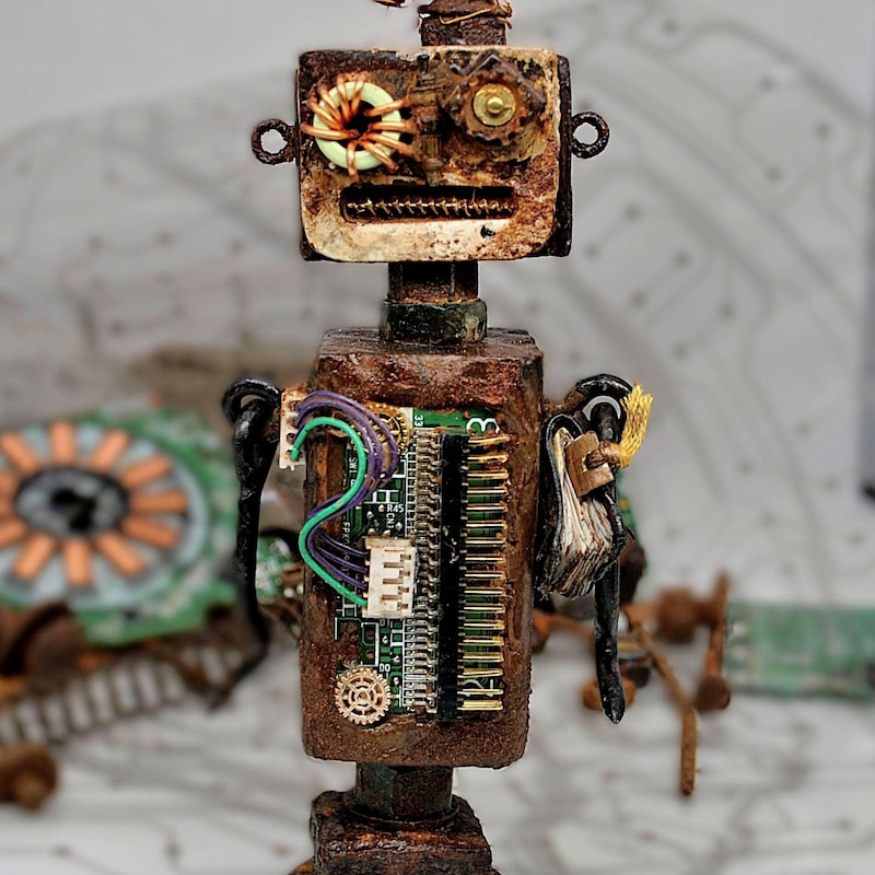 Robot Assemblage - Etsy
