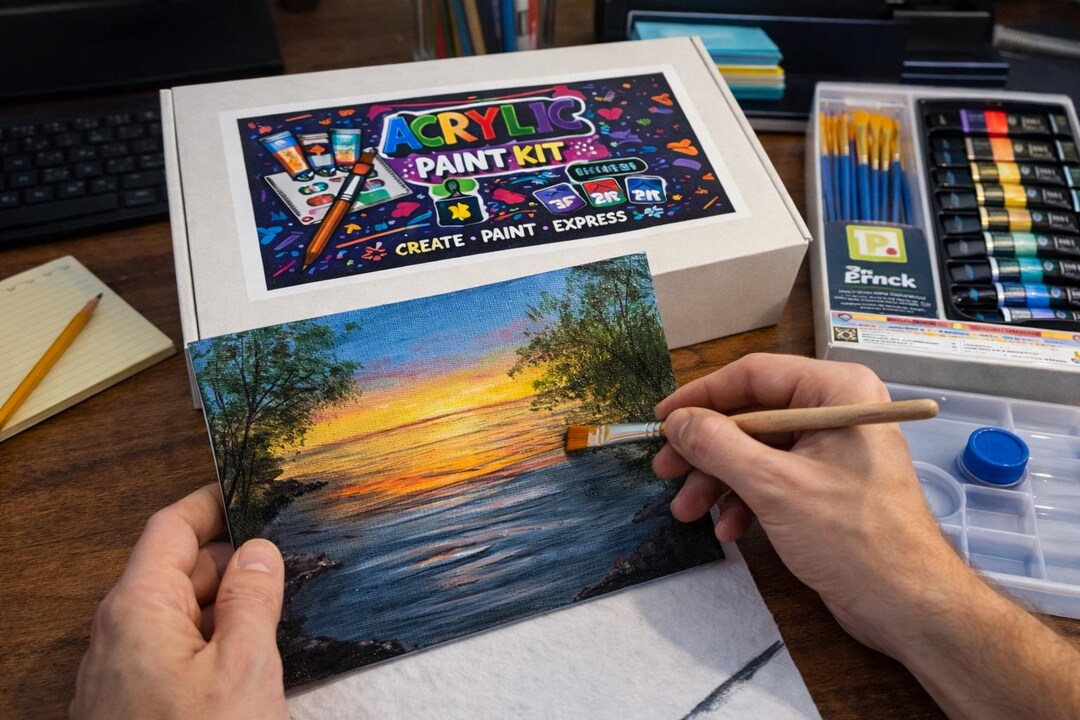Acrylic Paint Starter Kit for Beginners (ages 12+) | All-inclusive ...