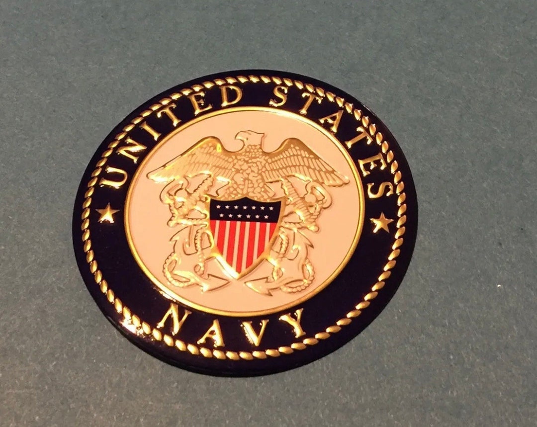 Navy Logo Litho Sticker 2 Inches - Etsy